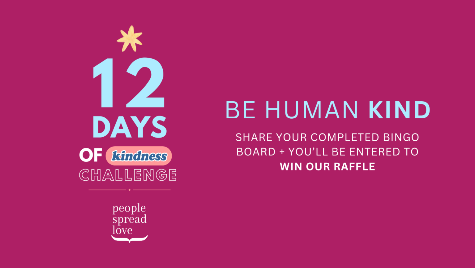 12 Days of Kindness Challenge (2025) - People Spread Love